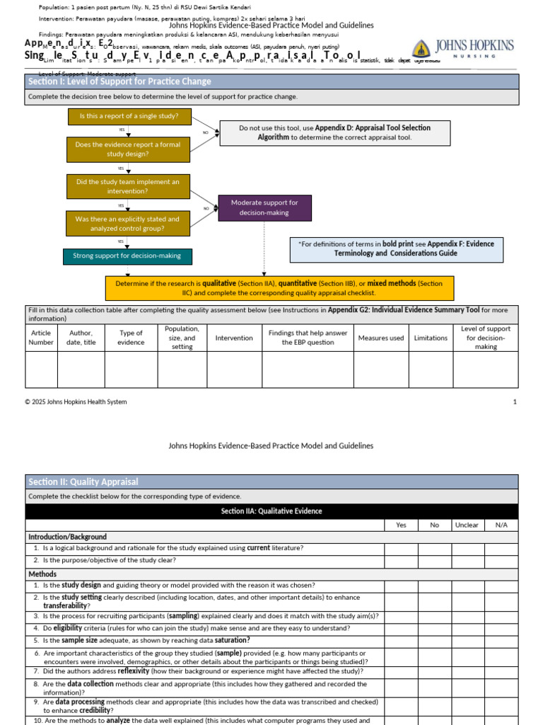 Appraisal Tool Filled Direct | PDF | Quantitative Research ...