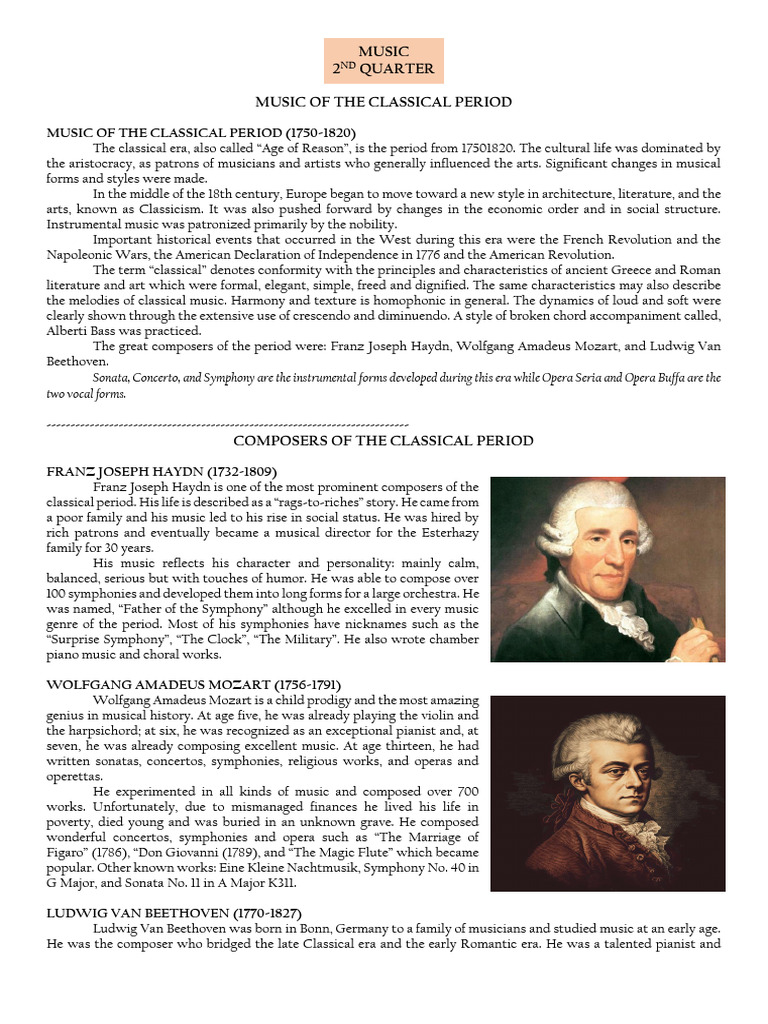 Mapeh 9 Handouts 2nd Quarter | PDF | Classical Period (Music) | Ballroom Dance