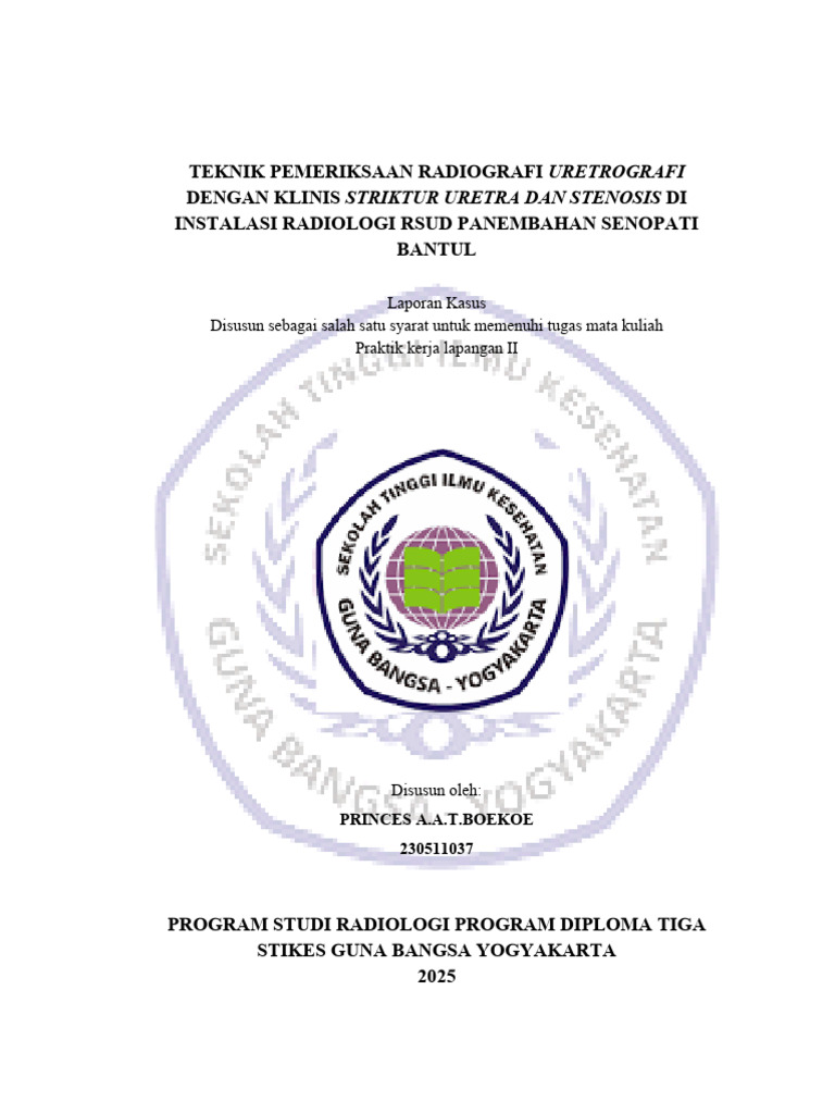 Teknik Uretrografi untuk Striktur Uretra | PDF
