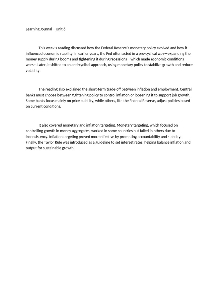 Unit-6 Learning Journal | PDF