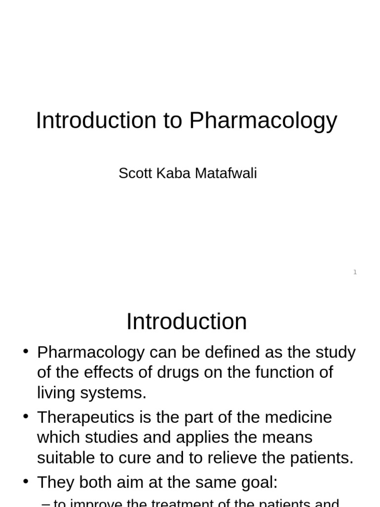 Overview of Pharmacology Basics | PDF | Pharmacology | Medicine