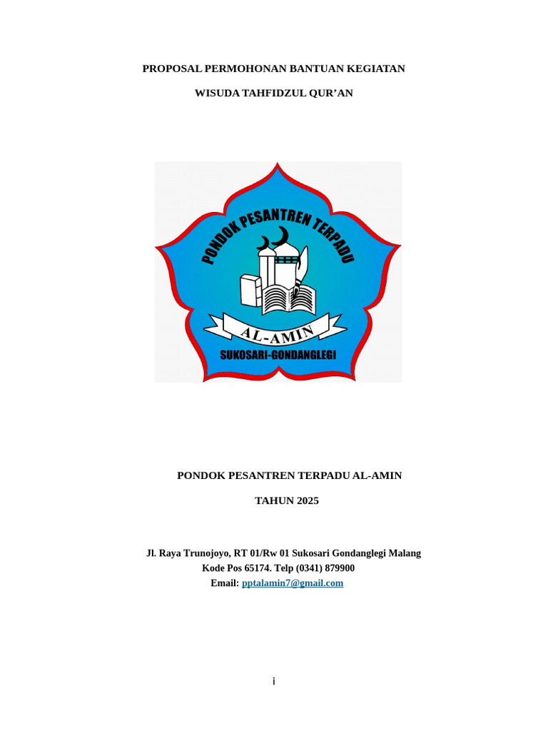 Proposal Wisuda Tahfidzul Qur'an 2025 | PDF