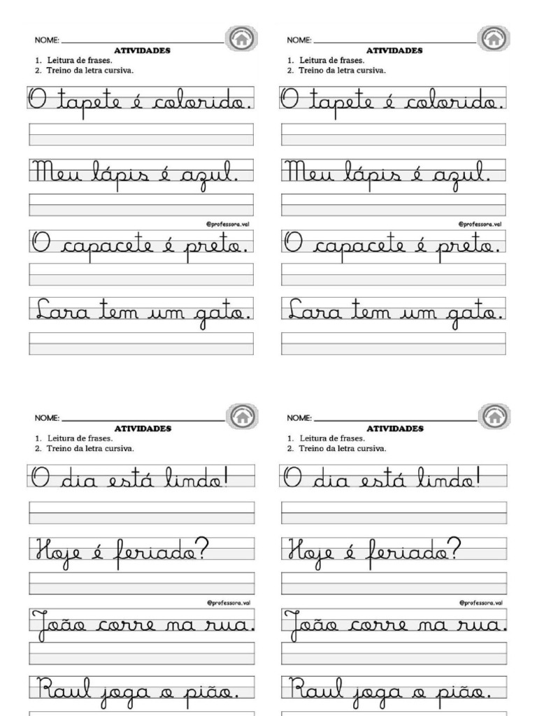Atv Letra Cursiva 1 | PDF