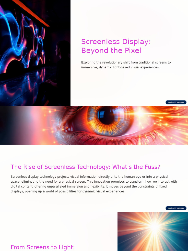 Screenless Display Beyond the Pixel | PDF | Augmented Reality