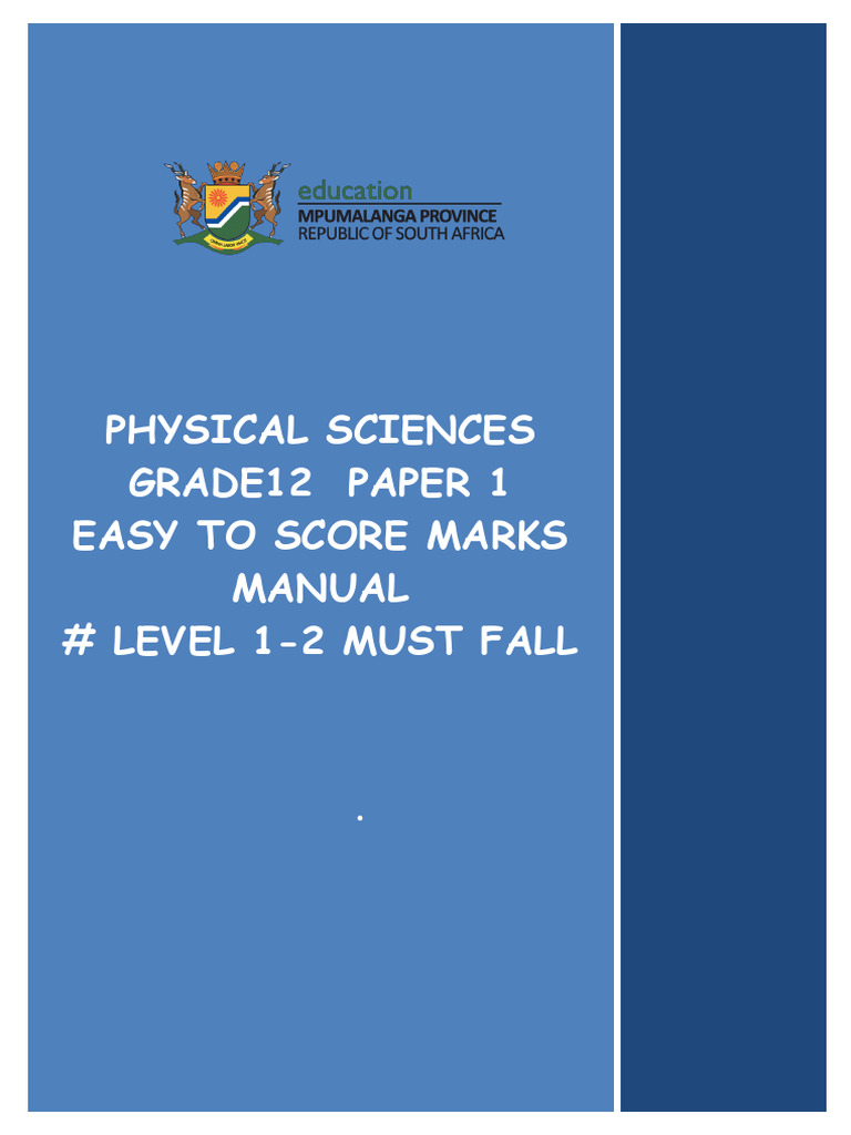 Grade 12 Physical Sciences Exam Guide | PDF | Force | Momentum