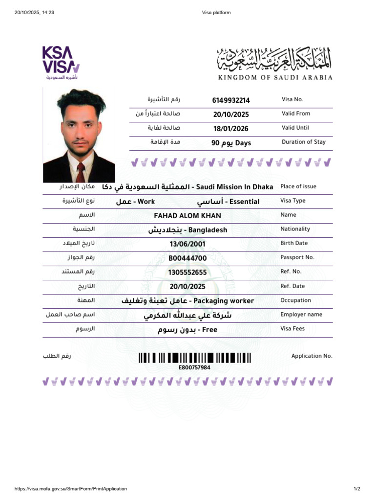 Visa Platform Fahad Alom Khan | PDF