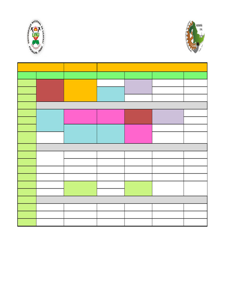 Horarios 2025 Ii Pdf Ingeniero Civil Ingeniería