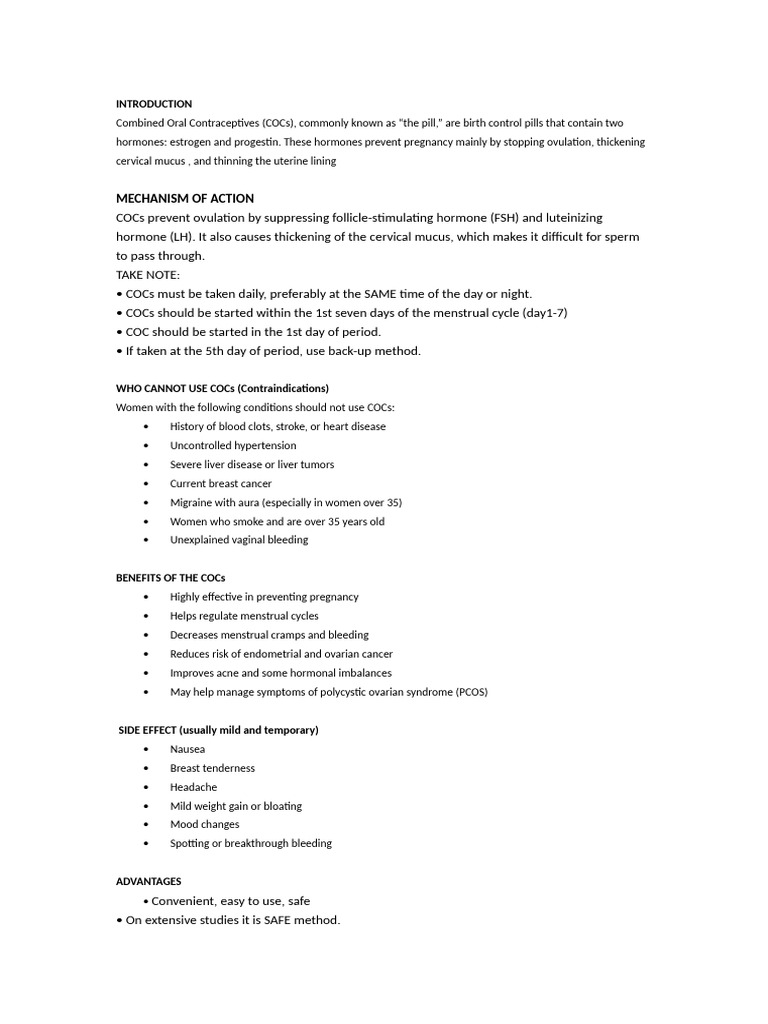 Shan Sai CP Major Report | PDF | Menstrual Cycle | Combined Oral ...