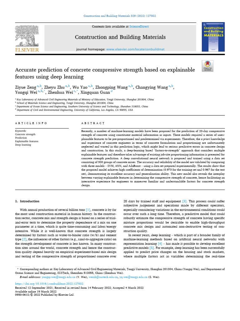 Accurate Prediction of Concrete Compressive Strength Based On ...