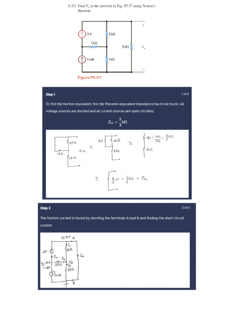 Electrical Circuit Exam TD3 Part2 | PDF