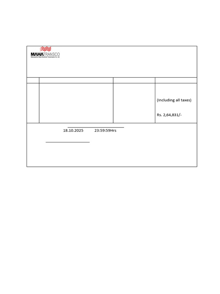 MSETCL E-Tender for Transformer Augmentation | PDF
