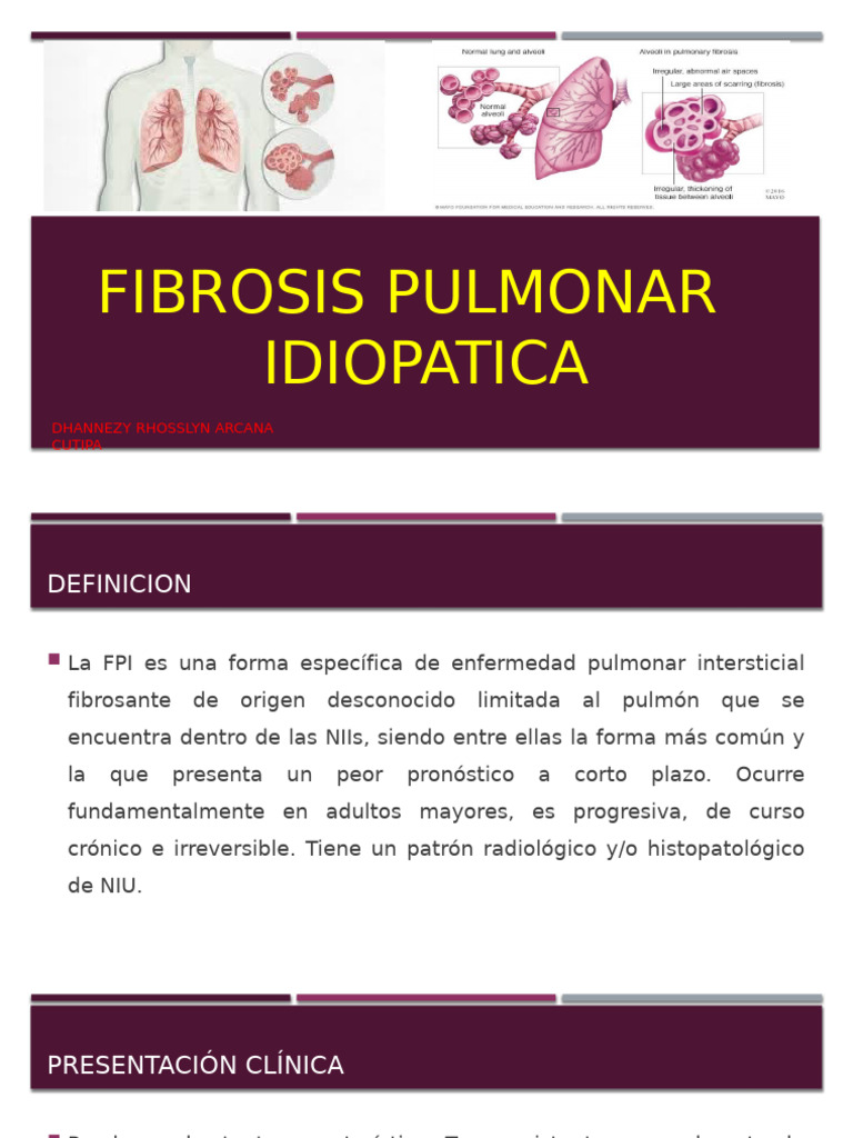 Fibrosis Pulmonar Idiopatica | PDF | Enfermedades y trastornos humanos ...
