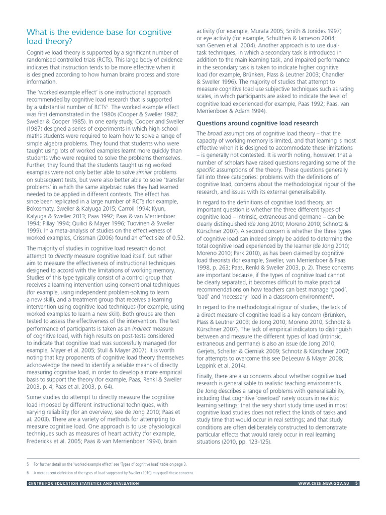 3 Cognitive Load Theory | PDF | Learning | Behavioural Sciences