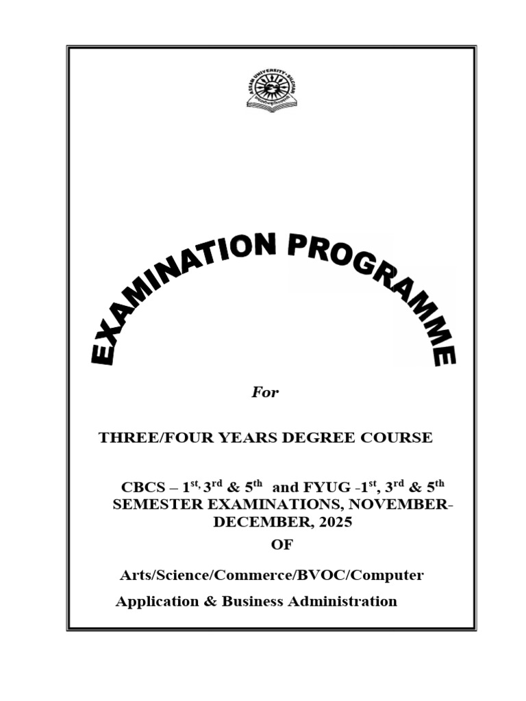 Cbcs Fyug Odd Semester Examination 2025 | PDF | Science