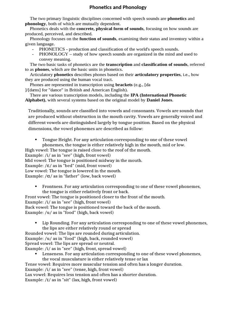 Understanding Phonetics and Phonology | PDF | Phonetics | Vowel