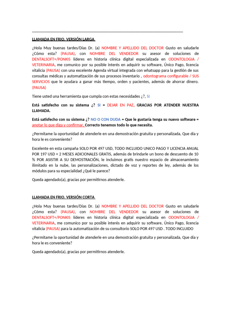 2.- Pich Llamada en Frio 2025 | PDF