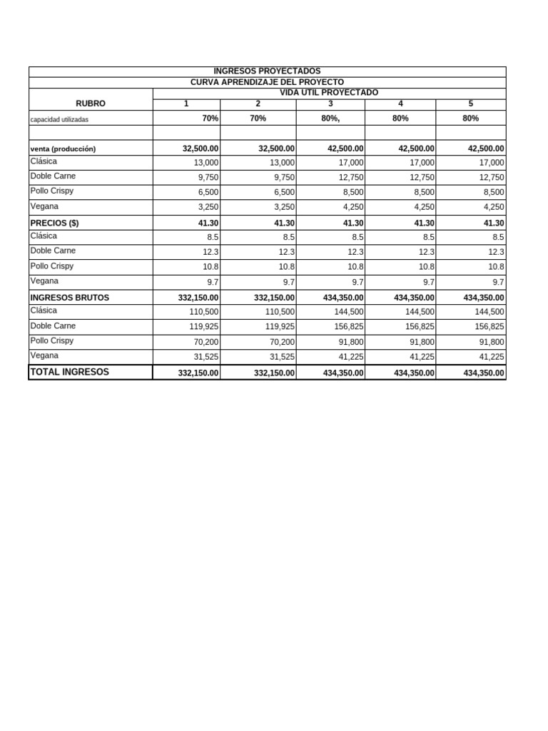 1 Formato Proyecto Inversion Mayury) | PDF | Capital de trabajo ...