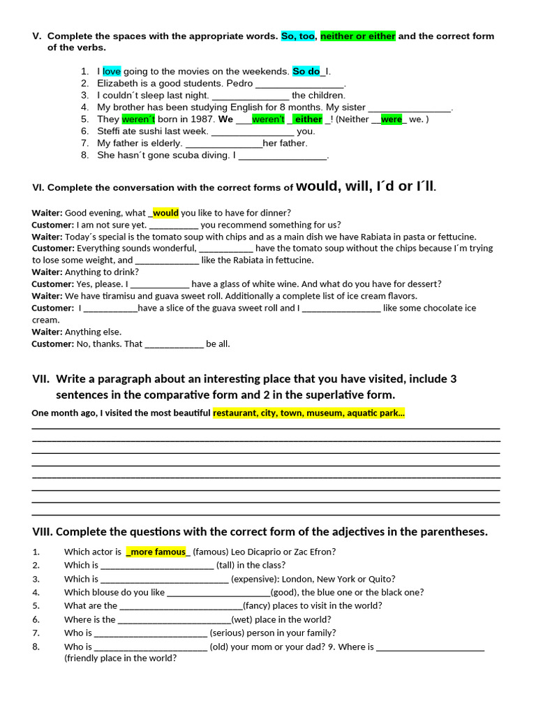 Basic Two Review Exam Part 2 | PDF