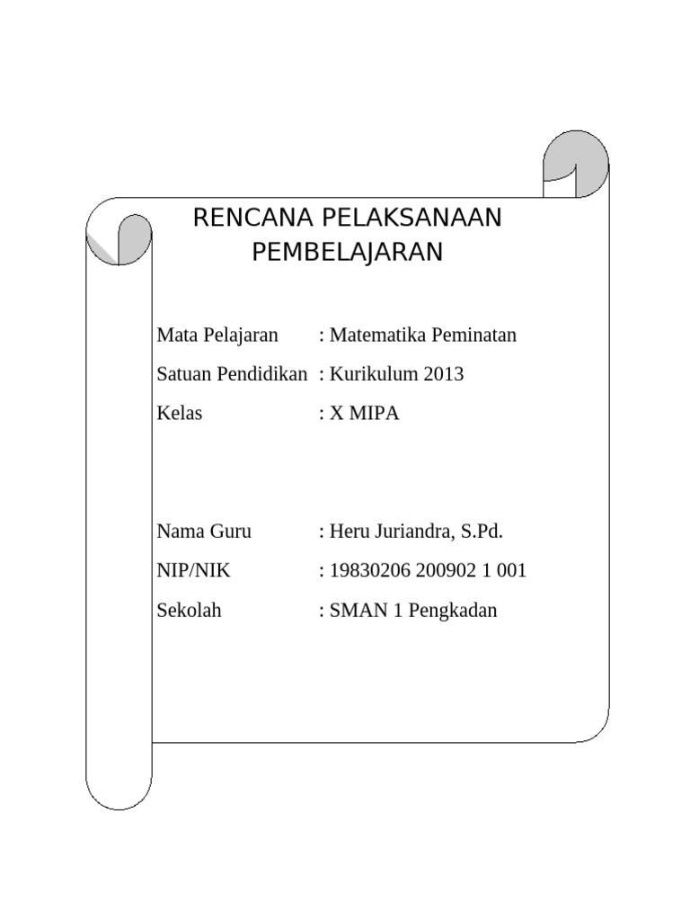 Cover RPP | PDF