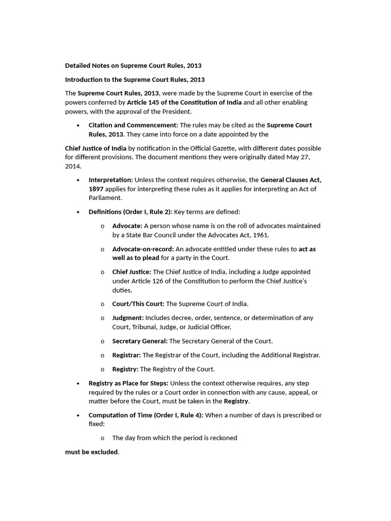 Supreme Court Rules Overview, 2013 | PDF | Advocate | Judgment (Law)