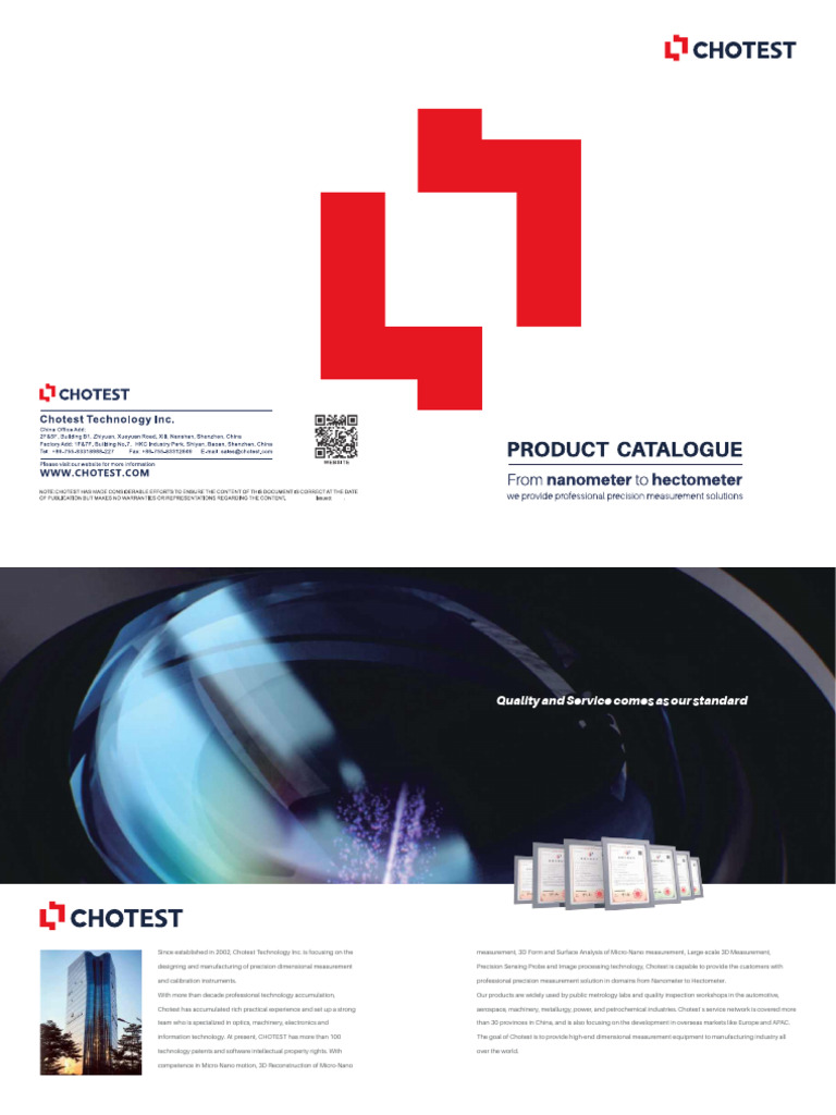 Catalog of CHOTEST | PDF