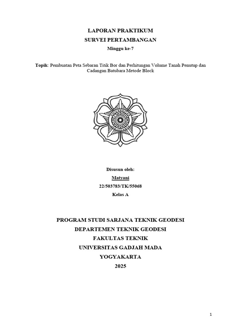 Peta Bor dan Volume Batubara Metode Block | PDF