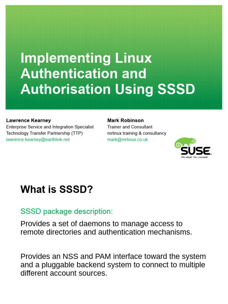 SSSD | PDF | Active Directory | Superuser