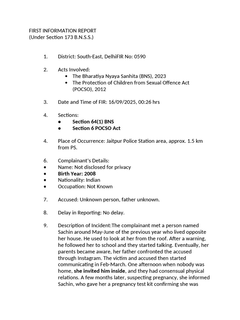 First Information Report | PDF