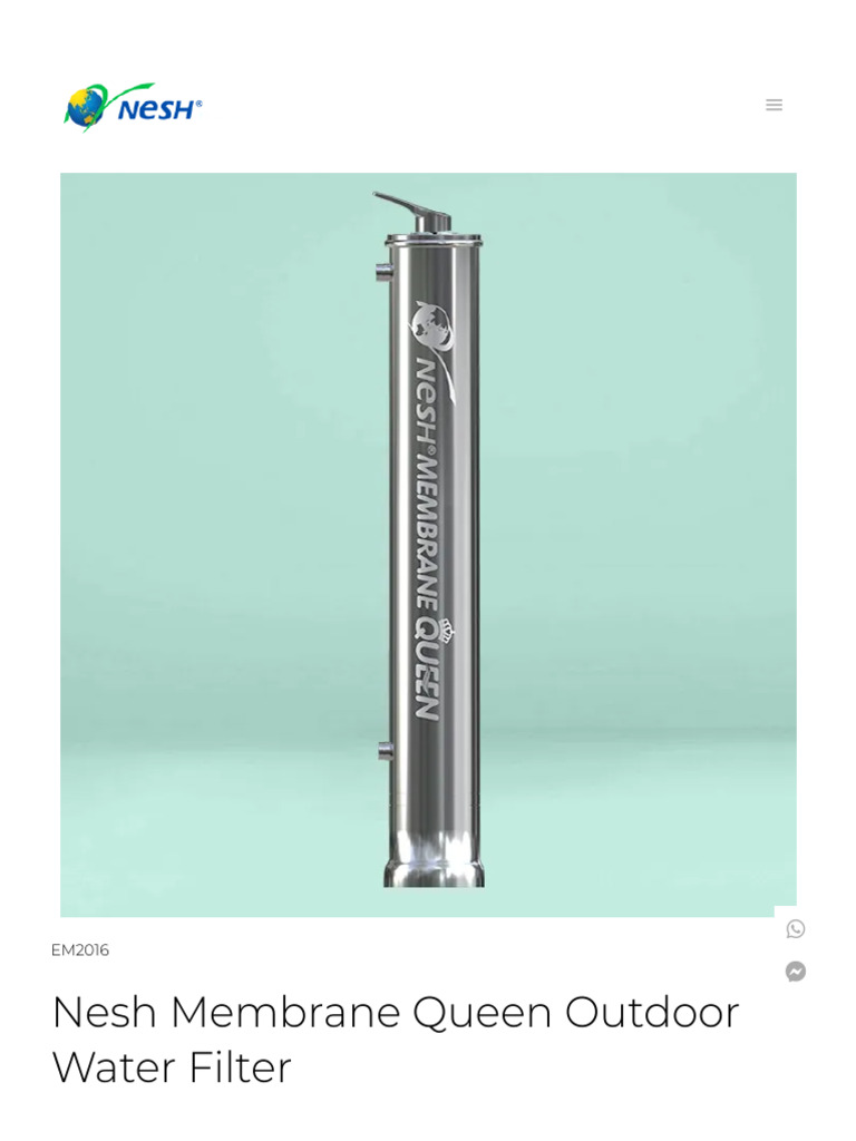Nesh Membrane Queen Outdoor Filter | PDF | Water | Industrial Processes