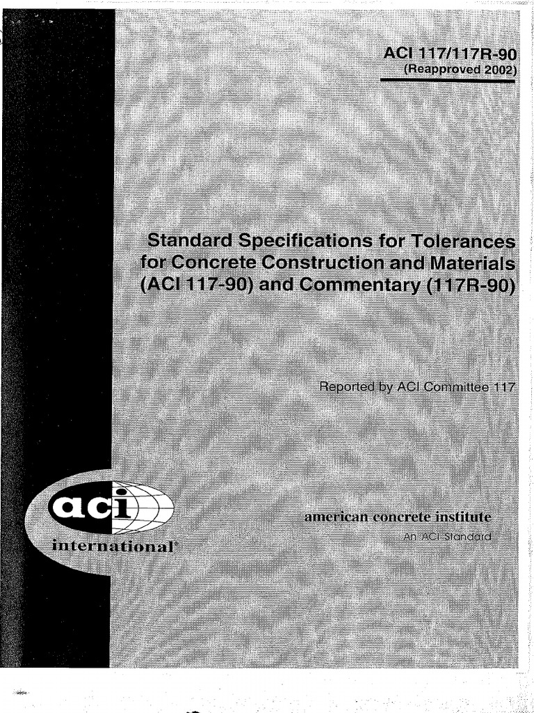 Aci 117 - 117R - 001 | PDF