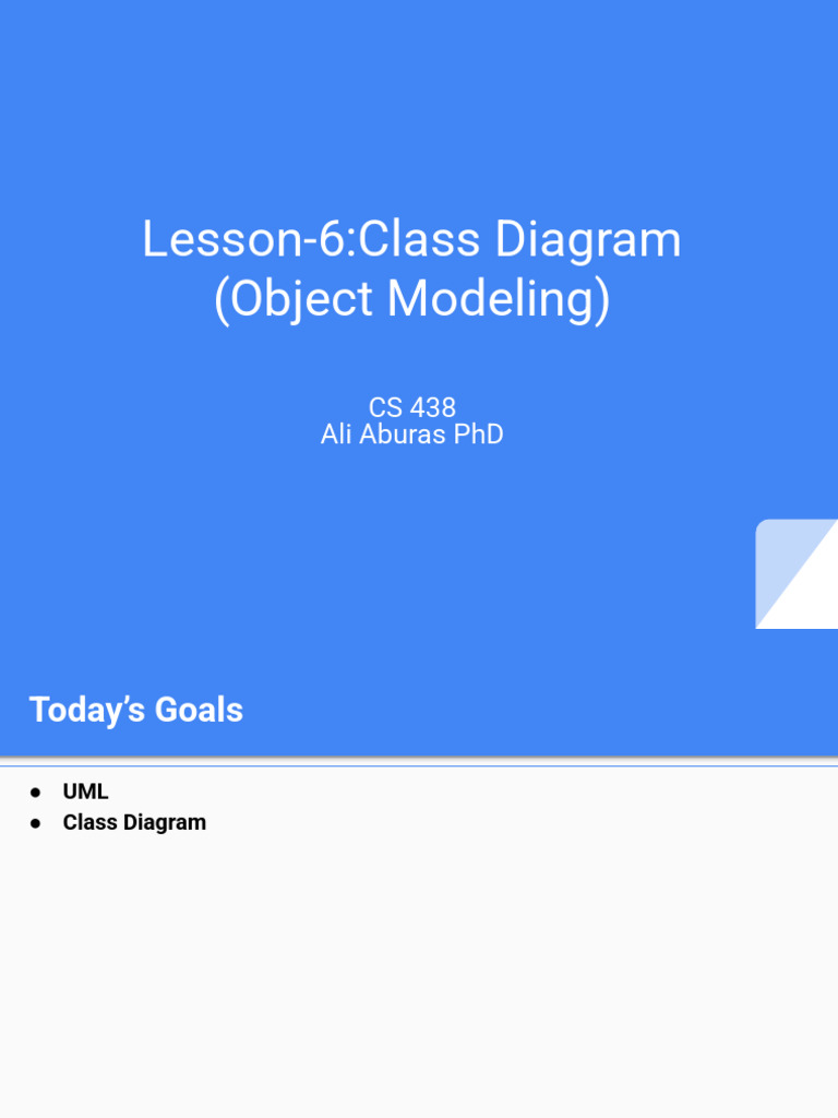 Lesson-6 Class Diagram | PDF | Class (Computer Programming) | Method ...