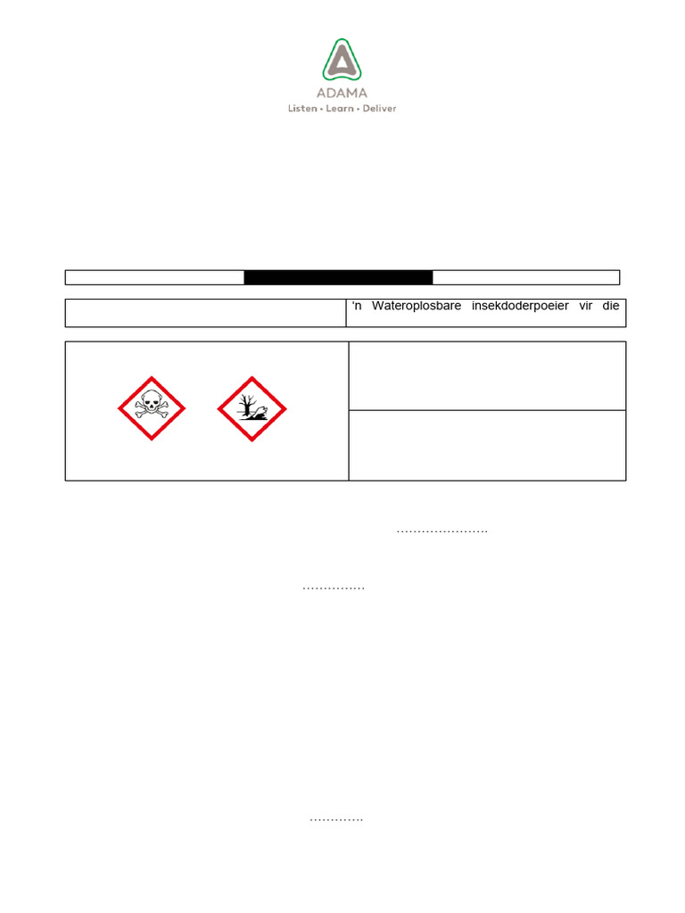 Ghs Label Methomex 900 SP v3.1 | PDF | Personal Protective Equipment ...