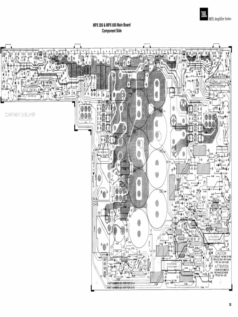 JBL MPX300-MPX600 Main Board Component Layout | PDF