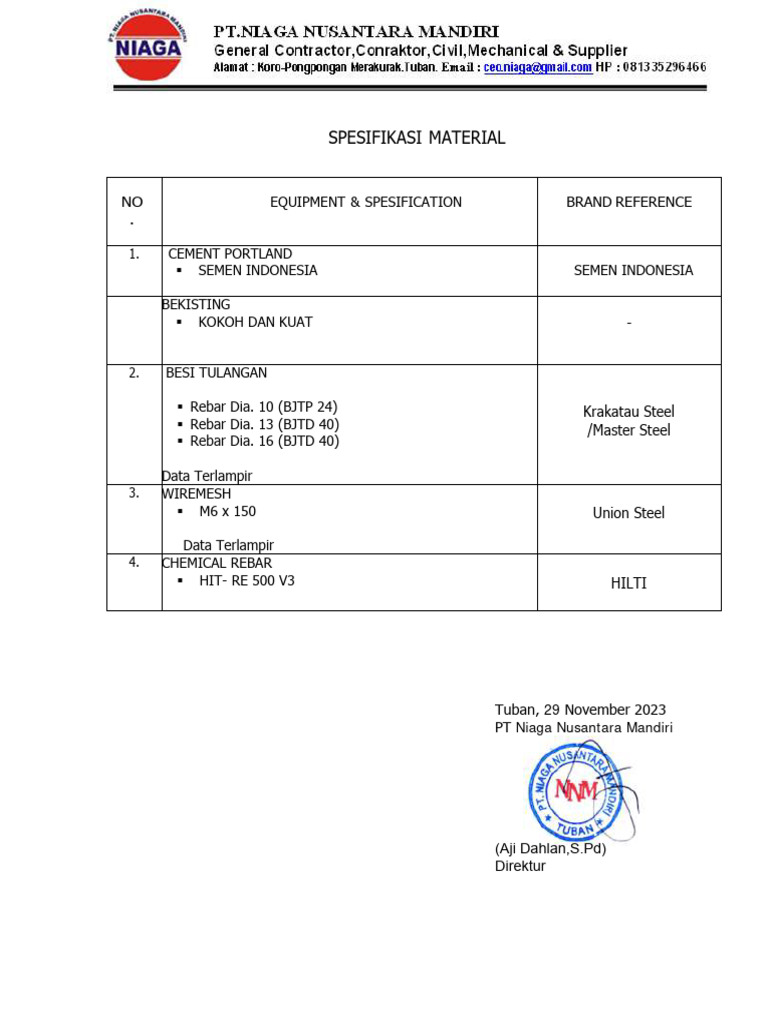 Material Specifications for Construction | PDF | Concrete | Building ...
