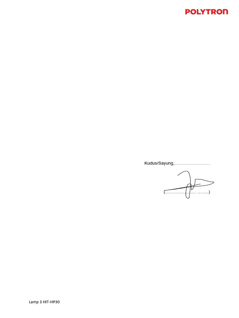 Form - Deklarasi - Sehat - Polytron 2025 Agus Darmanto | PDF