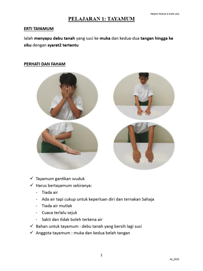 KAFA Feqah Tahun 3 JAIS Ms1-15 | PDF