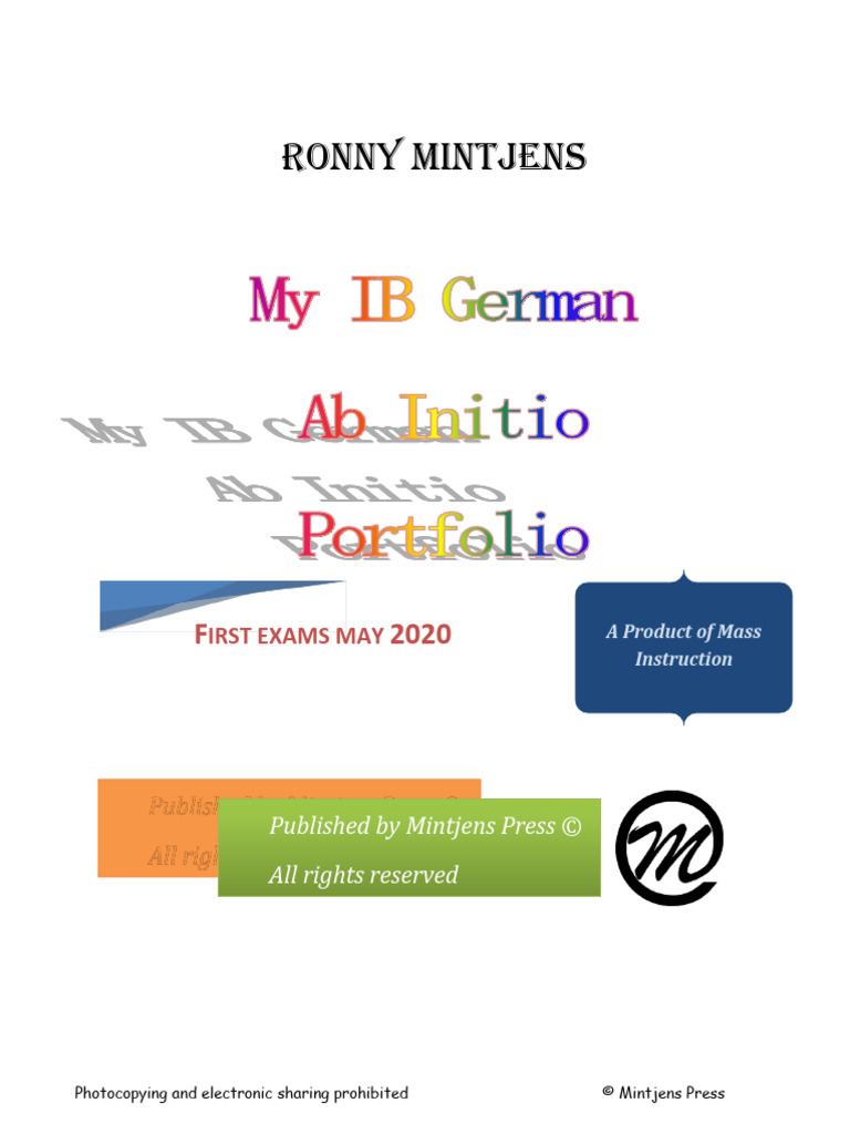 German Ab Initio Portfolio Guide | PDF | Reading Comprehension | Learning