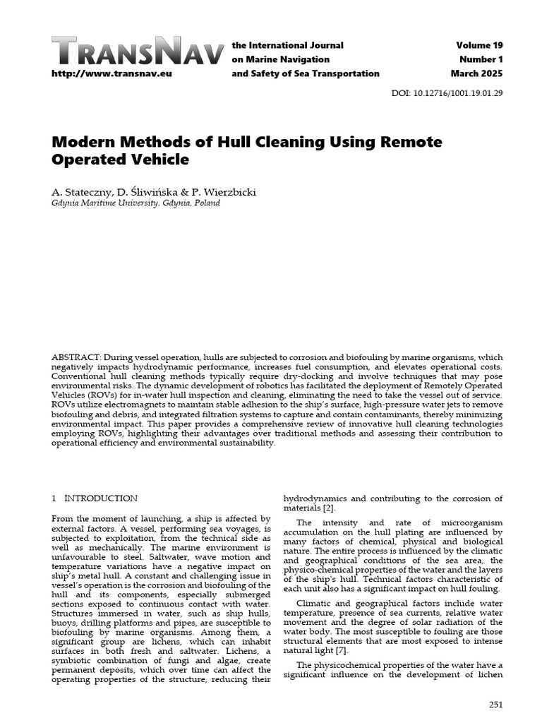 Innovative ROV Hull Cleaning Solutions | PDF | Ships
