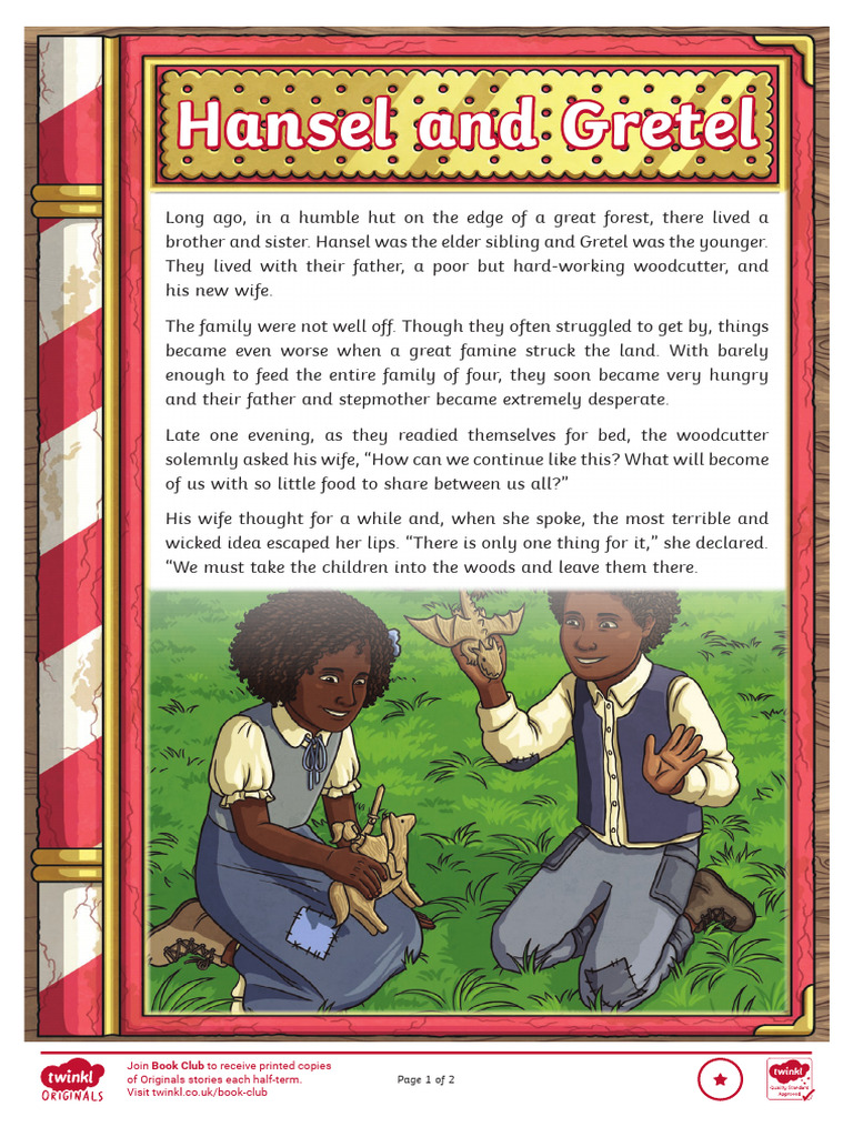 Hansel and Gretel Reading Comprehension | PDF | Hansel And Gretel ...