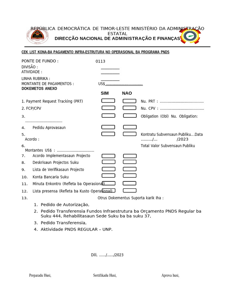 Cek List 2023 Pnds | PDF