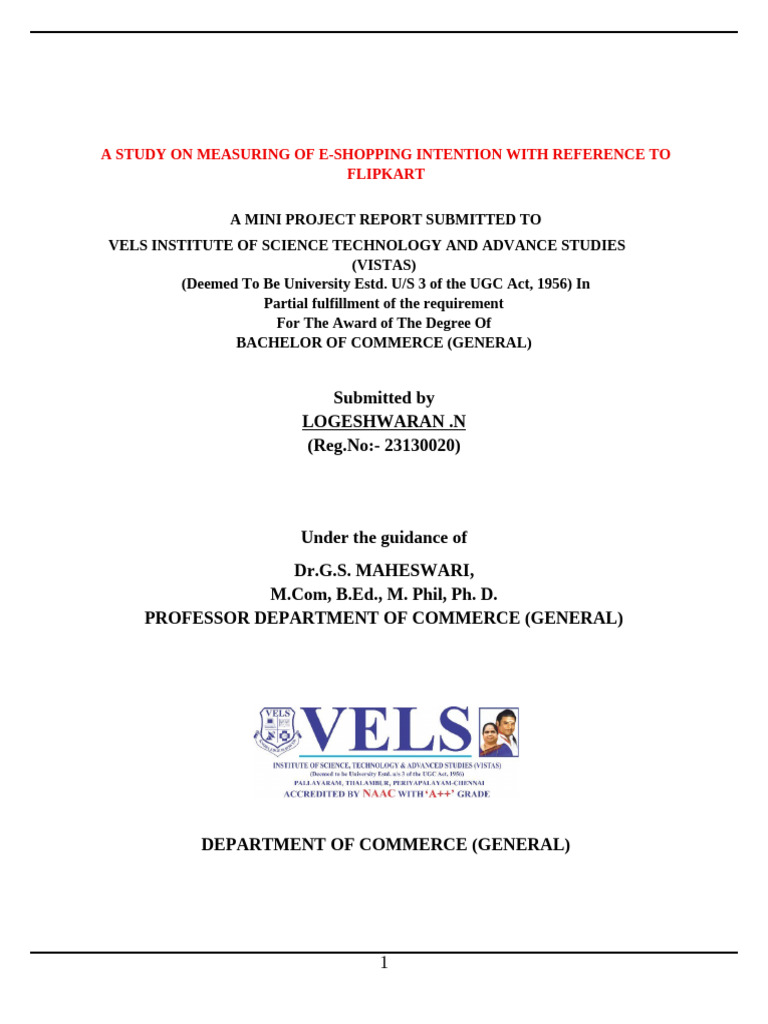 Mini Project Logeshwaran. N | PDF | Academia | Higher Education