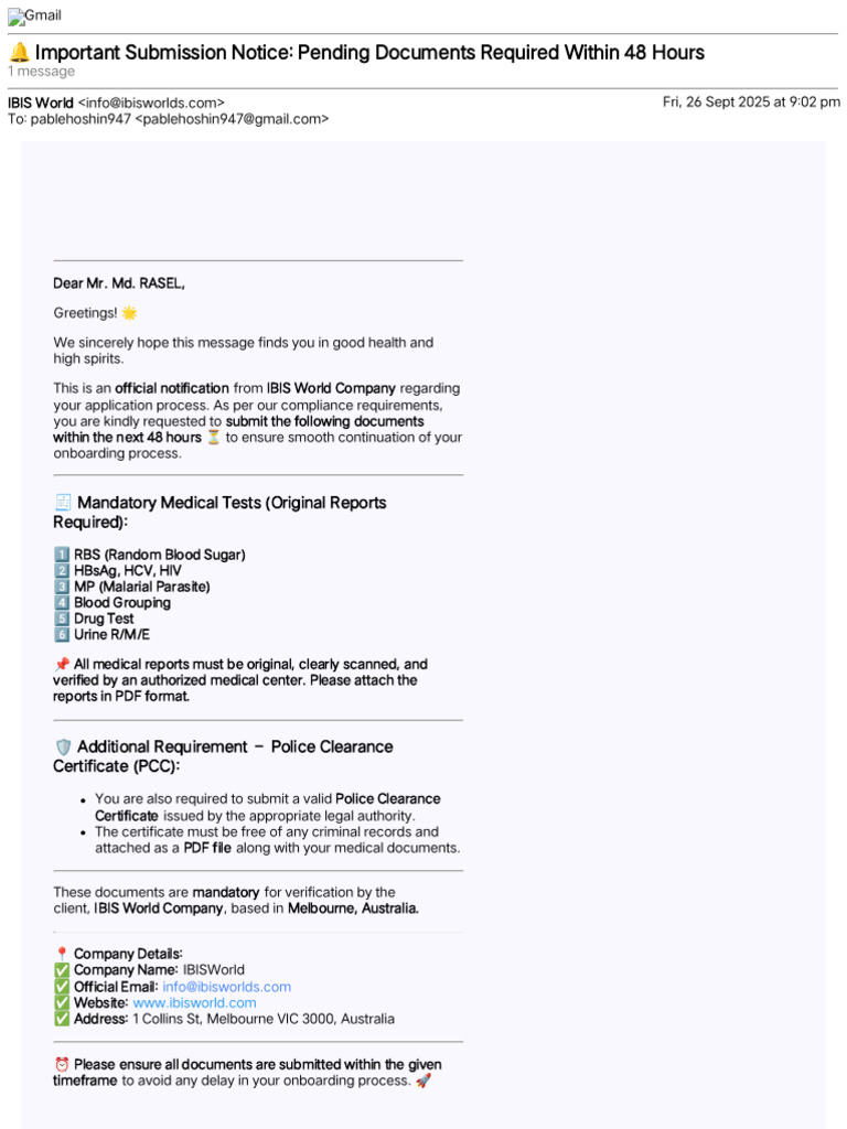 Gmail - ? Important Submission Notice - Pending Documents Required ...