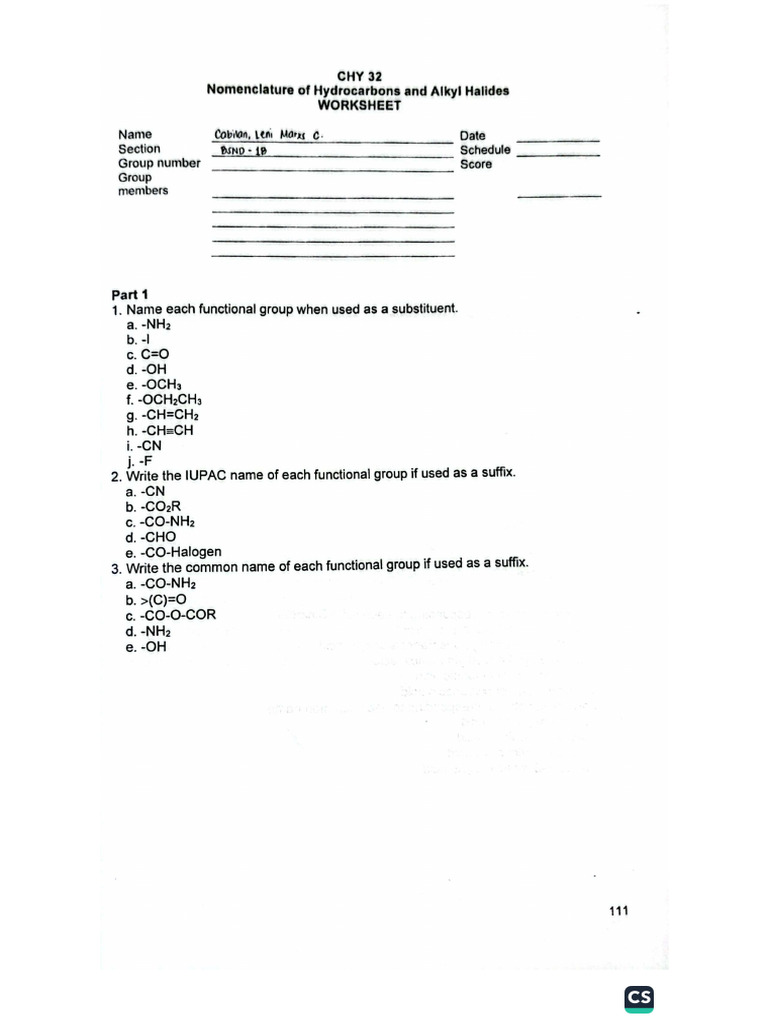 Chem Unit 5 Worksheets | PDF