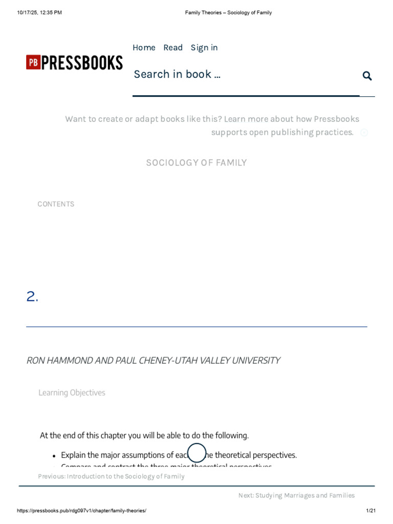 Family Theories in Sociology Explained | PDF | Family | Sociology