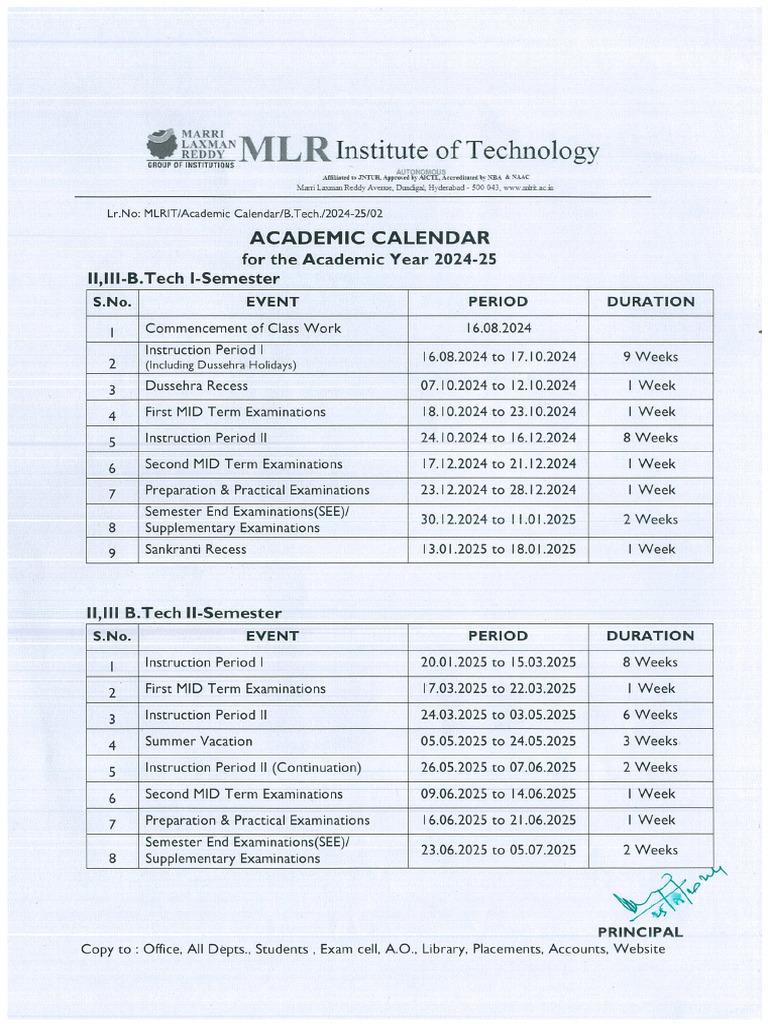 Academic Calendar | PDF