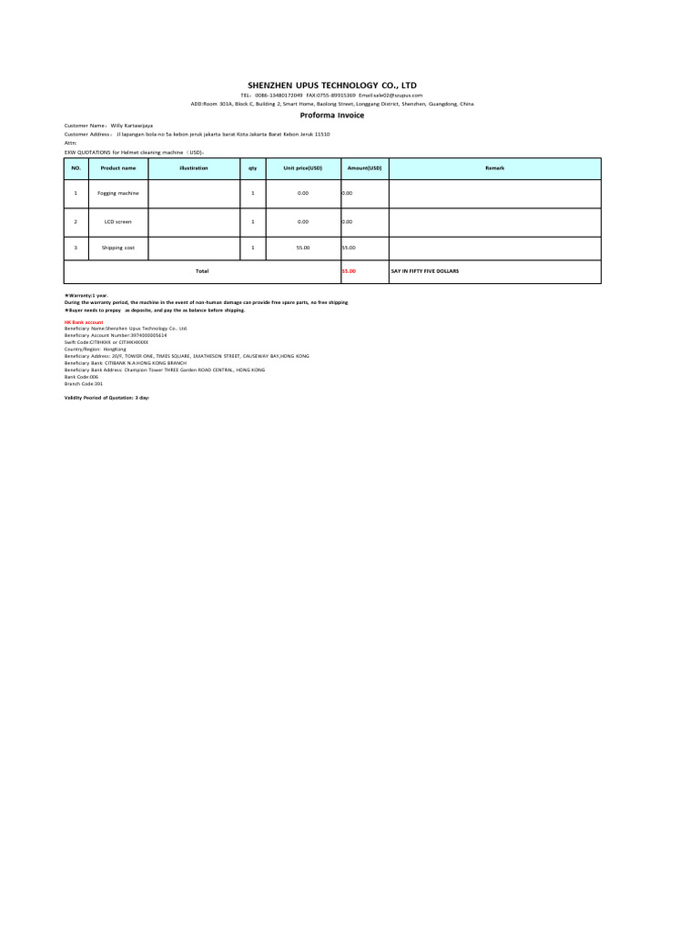 Quotation of Spare Parts USD | PDF
