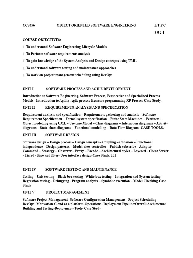 Object Oriented Software Engineering | PDF