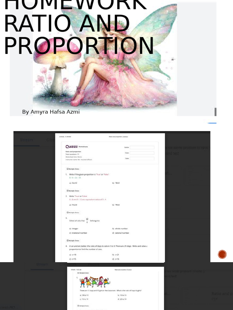 Homework RATIO and Proportion | PDF