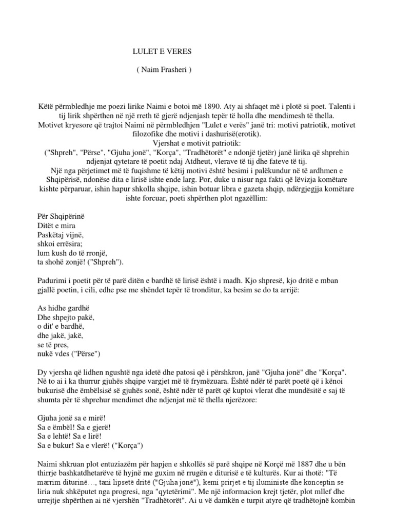 Lulet e Veres | PDF