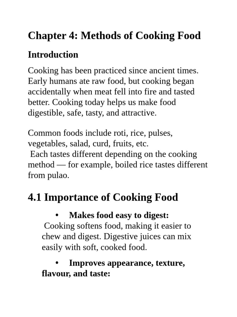 Cooking Methods and Their Benefits | PDF | Cooking | Foods